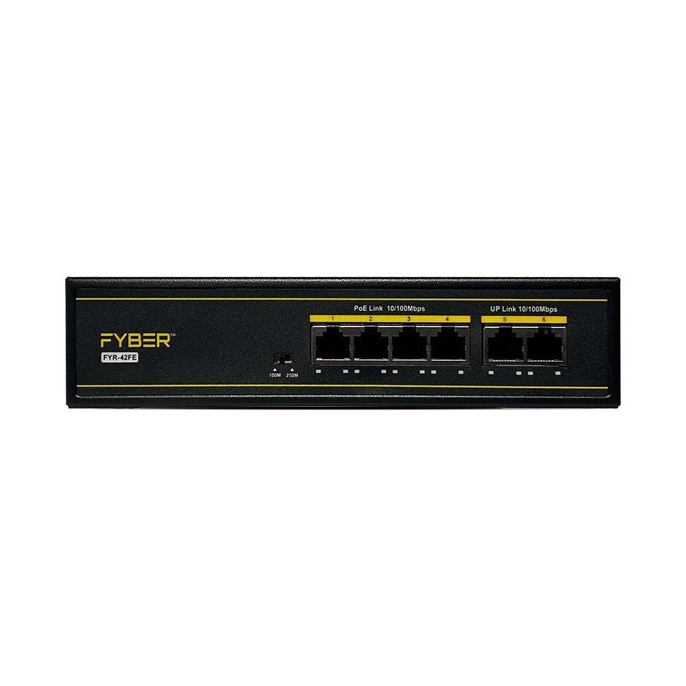 Fyber 4 Port Poe Switch with 2 Uplink Port Manufacturer